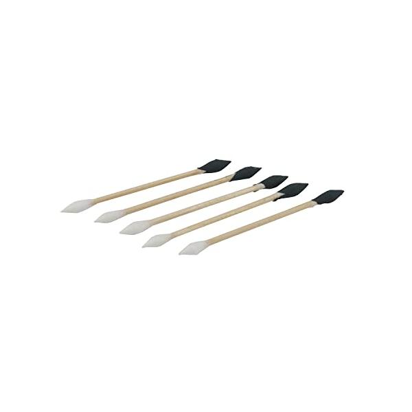 用途:細かい箇所の研削作業特徴1:綿球の硬い工業用綿棒に研磨材を塗布することで、研削作業に使用できる特徴2:片側は、研磨材が付いていないので、研磨カスの払い落としなどに使用できる粒度:1000入数:5本