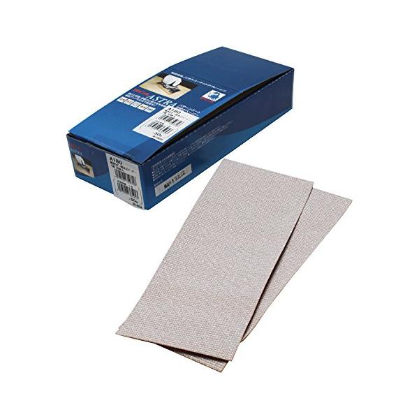サイズ:93×230mm粒度:180入数:1箱50枚入材質:クラフト紙、熱硬化性樹脂、アルミナ砥材