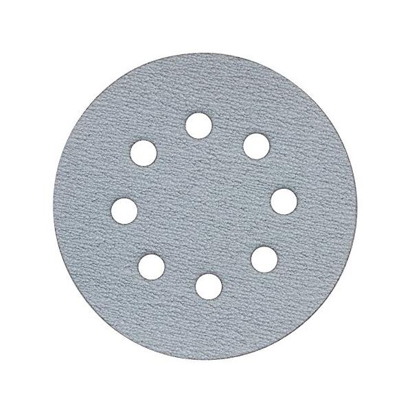 サイズ:直径125mm粒度:240仕様:マジック式、吸じん8穴あき材質:クラフト紙、熱硬化性樹脂、アルミナ砥材