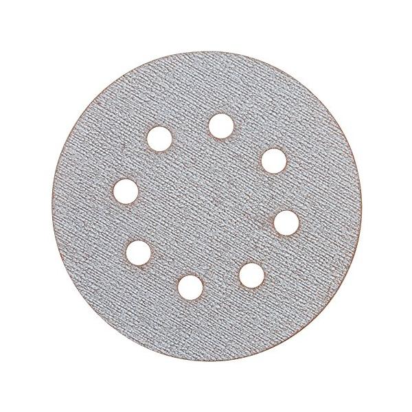 サイズ:直径125mm粒度:400仕様:マジック式、吸じん8穴あき材質:クラフト紙、熱硬化性樹脂、アルミナ砥材