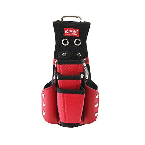 用途:深紅に染まる逸品「紅」シリーズのツールケース5丁差し特徴1:安全コードを取り付け自在にスライドが可能特徴2:内側に樹脂板補強を施し、型崩れしにくいサイズ:約幅130×高さ270×奥行80mm重量:約210g