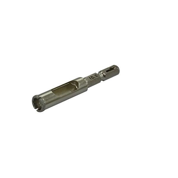 付属の特殊ワックスをビット先端に塗布することで、水を使わず磁器タイルへの穴あけが可能。※回転専用。インパクトドライバー用に最適化した専用ブレイズダイヤモンドを採用。スピーディーな穴あけと、安定した長寿命を実現。別売の位置決めガイドを使用する...