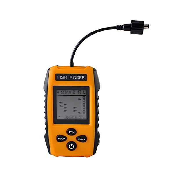 ディスプレイ：液晶（UVカットディスプレイ） バックライト：青色発光ダイオード 主電源：単4アルカリ電池×4本(別売) 測定単位：メートル(M)/フィート(FT) 超音波周波数：200kHz センサー発信角度：45° 測定水深最大値：100...