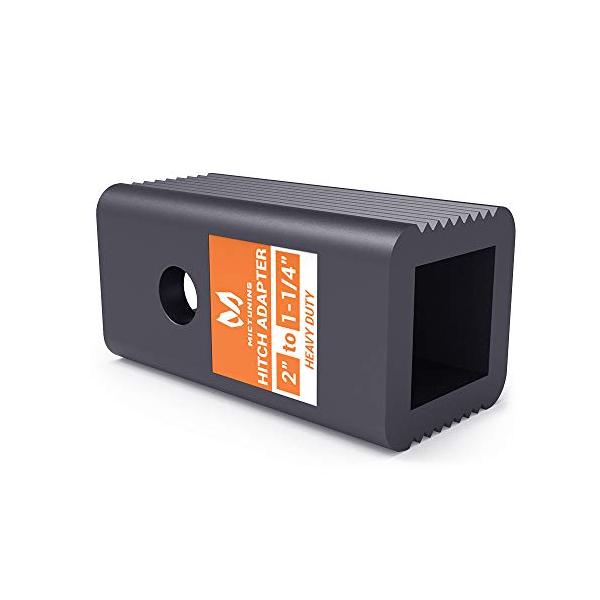 2インチから1-1/4インチのレシーバーヒッチアダプター - 2インチのクラスIII/IVヒッチレシーバーを1.25インチのクラスI/IIレシーバーに変換。 すべての標準2インチスクエアレシーバーの内側にフィットします。機能的 - MICT...