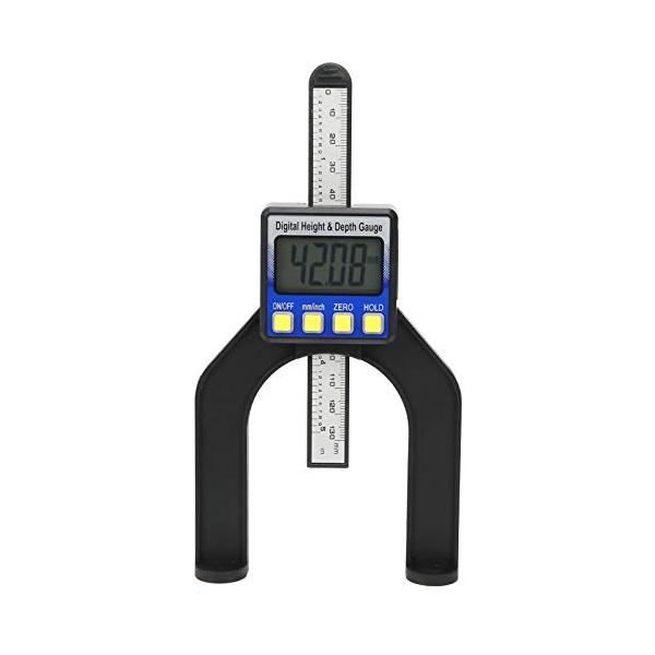 【高精度高感度】この電子高さデプスゲージは安心してご使用いただけます【大型デジタル表示画面】読みがクリアになり、作業効率が速くなります【測定範囲080mm】取り外し可能な奥行き物差し、高さ奥行きデュアルパーパス定規【多機能】メートル法変換、...