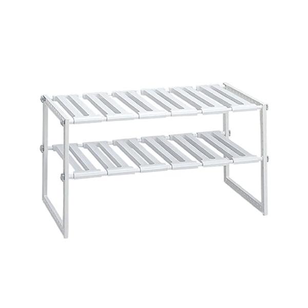 【商品概要】製品サイズ:幅50~75cm/奥行39.4cm/高さ40cm耐荷重:10kg(1段あたり5kg)フレーム:PS、棚板・メネジ:pp、パイプ:スチール(エポキシ焼付塗装)(樹脂部:ABS)原産国:中国棚板が取り外しが可能になってい...