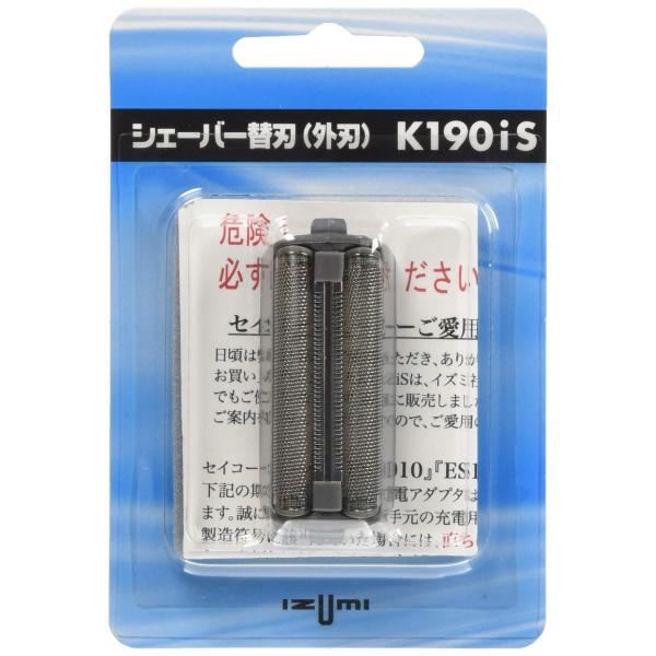 【商品概要】メーカー型番:K190iSサイズ : 幅55×奥行23×高さ13mm本体重量 : 約7g素材・材質 : Ni原産国 : 日本適用機種 : IZF-301【商品説明】【商品詳細】ブランド：泉精器製作所商品種別：メンズシェーバー替刃...
