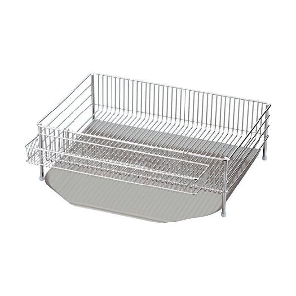 【商品概要】セットサイズ:452×390×140mm、水切りかご大:452×312×140mm、ポケット大:400×93×61mm、トレー大:420×375×20mmセット重量: 約2759g、水切りかご大:1530g、ポケット大:204g...