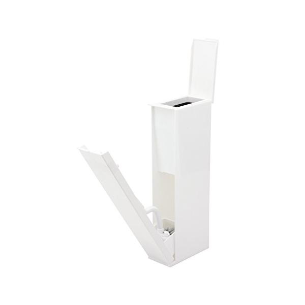 【商品概要】サイズ: 8×16×41.5cm重量:86g(ブラシ)機能ブラシと消臭トイレポットがひとつになっている。スペースをとらないスリム設計で幅はわずか8cm。ブラシは水ハネしにくいウェーブブラシ。また、フチ裏も無理なく洗えるカーブネッ...