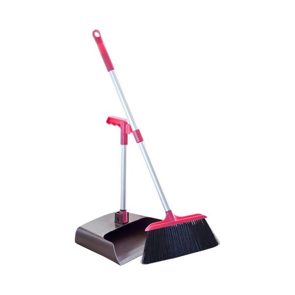 【商品概要】【サイズ】ちりとり:〈使用時〉W230×D200×H370mm〈収納時〉W260×D70×H380mm、ほうき:W250×D30×H530~750mm【材質】ほうき:PET樹脂。柄:アルミニウム、ポリプロピレン。ちりとり本体:A...