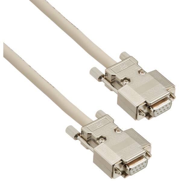 【商品概要】Windows搭載(DOS/V)パソコン(D-sub9pin)などの本体同士を接続し、データ転送を行うケーブルです。ケーブル長:10mコネクタ形状:D-sub9pinメスインチネジ(4-40)- D-sub9pinメスインチネジ...