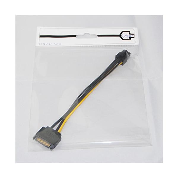 【商品概要】シリアルATA電源-->VGA用6Pin補助電源 変換ケーブルSATA 15Pin→VGA 6Pinケーブル長：15ｃｍ【商品説明】【商品詳細】ブランド：Cyberplugs商品名：SATA電源 - VGA 6Pin 補助...