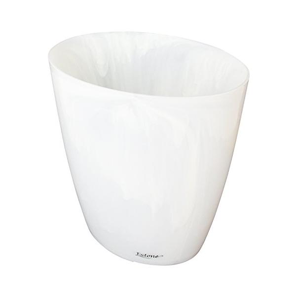 【商品概要】サイズ/約W19.2×D13.7×H21.5cm【商品説明】白色の上品なマーブル模様がさりげないお洒落を演出する「Estone(エストーネ)」シリーズ「ごみ箱」が空間を心地よくする品のあるインテリアの一部に底面には傾斜をつけ穴に...