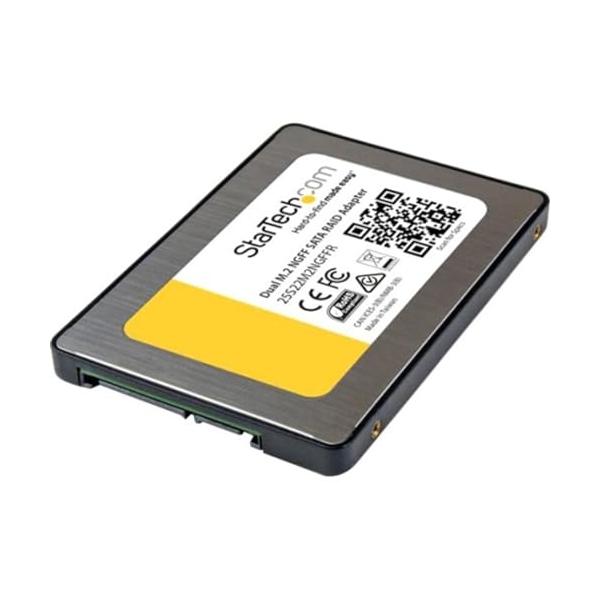 【商品概要】2台の M.2 NGFF SSDを単一の2.5インチSATAベイに取り付け、パワフルなRAIDアレイを構築RAID 0、RAID 1、スパニングまたはJBODをサポートM.2をSATAに変換し、あらゆるコンピュータにM.2 SS...