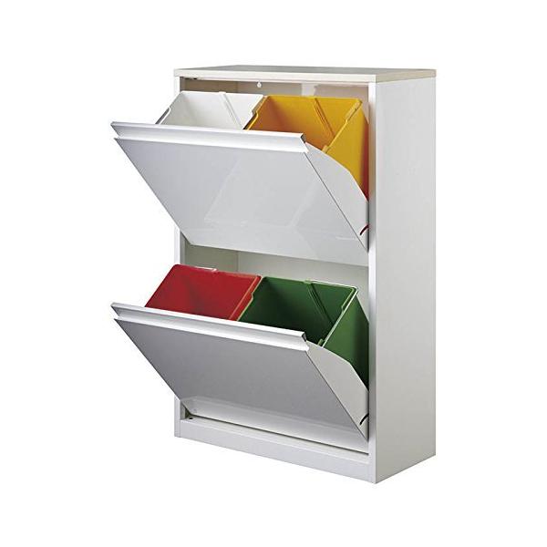 【商品概要】サイズ:幅60×奥行25×高95cm素材・材質 フレーム部分:スチール/天板:MDFプリント紙化粧板/内箱:プラスチック生産国:中国【商品説明】・4分別タイプの見た目にもスマートでおしゃれなダストボックス。・開閉部分を閉めると、...