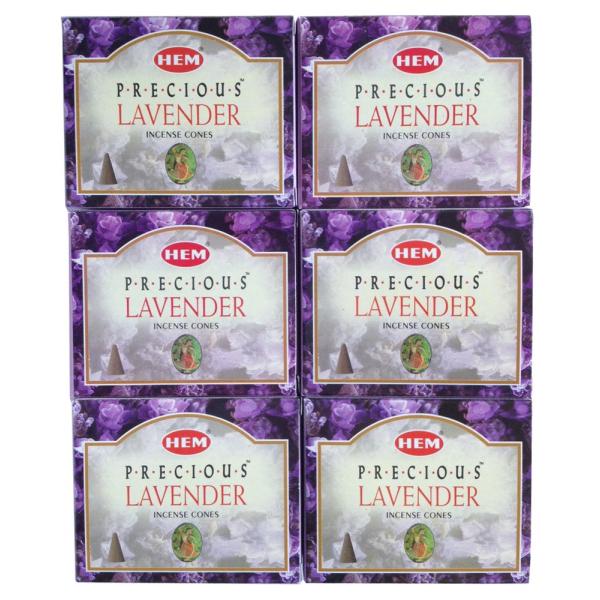 【商品概要】商品サイズ (幅×奥行×高さ) :146mmx180mmx20mm原産国:インド内容量:約10個入りx6箱【商品説明】【商品詳細】ブランド：ユーインターナショナル商品種別：ホーム＆キッチン商品名：HEM ラベンダーコーン 6個セ...