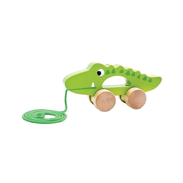 【商品概要】引っ張りやすい小さなプルトイ商品サイズ：19×5.6×8.8cm、160g素材：MDF/榁の木対象年齢：１才半~生産国：中国【商品説明】説明-【商品詳細】ブランド：Tooky Toy商品名：プル トイ(わに) TKC265製造元...