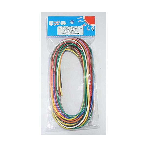 【商品概要】・用途:電気・電子機器などの内部配線(二次側リード線)等に最適　送料込み(ゆうパケットで発送)・10色(赤、黒、白、黄、緑、青、茶、橙、灰、紫）・外形　mm　：　2.11 (0.75sq相当)・AWGサイズ　No.:#18 (よ...
