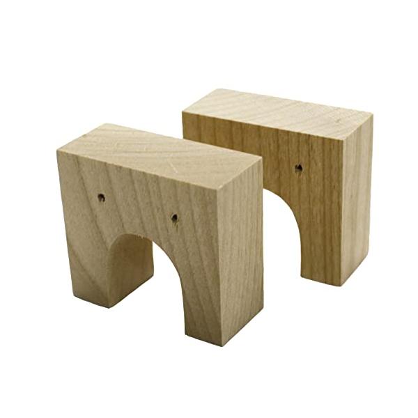 【商品概要】サイズ: H4.5xW5xD2.2cm本体重量: 50g（1組）付属品: 45mmビス4本のれん棒は直径24mm程度まで対応原料・生産地: 日本（新潟県）【商品説明】しっかりと暖簾を支える、2ヶ1組の壁付けタイプの木製のれん受け...