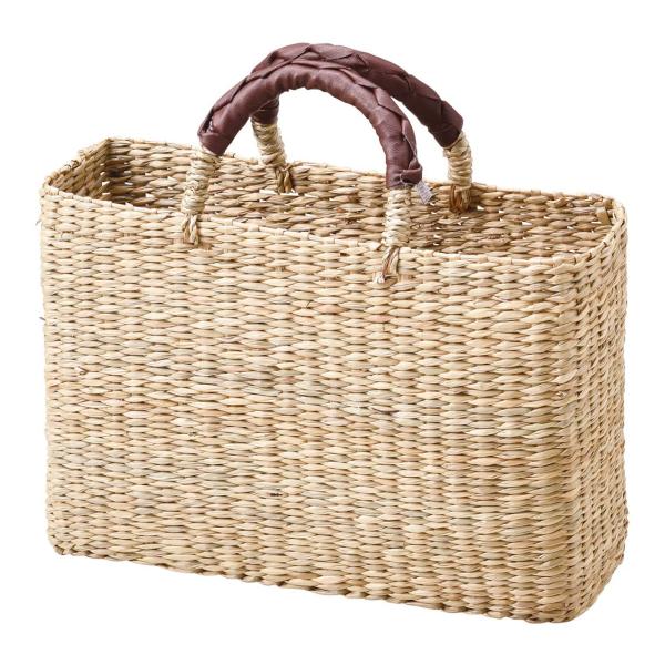【商品概要】サイズ:幅29X奥行9X高さ19.5cm(27cmハンドル含む)素材・材質:シーグラス/合皮/ロープ生産国:ベトナム【商品説明】【商品詳細】ブランド：ちどり産業(Tidorisangyou)商品種別：ホーム＆キッチン商品名：ちど...
