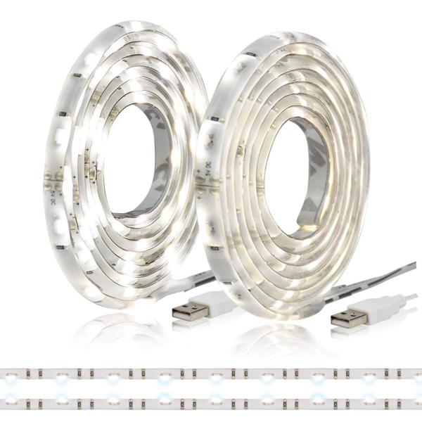 【商品概要】1.【対称側面発光】2本のセット式LEDテープライトでは、１本の光が左向き、もう１本のが右向きで、設置と適用の自由度がもっと広くなります。2.【柔らかい＆極細】柔軟的なLEDテープ、自由に曲げられます。幅5mmの細長いテープ設計...