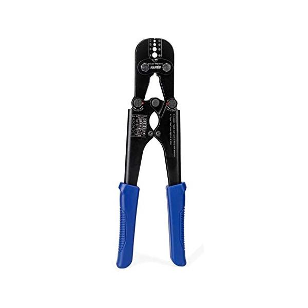 【商品概要】商品内容：ワイヤーカッター嵌め込み式ワイヤーロープかしめ機IWS-1608M-Cかしめ機圧着能力：φ1.20mm、φ1.58?2.00mm、φ2.50?2.80mm、φ3.17?3.50mm仕様：トグル機構/クリンプハイト調節ダ...