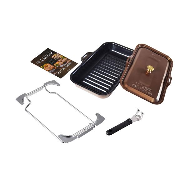 【商品概要】【商品説明】型番：PGDL-40BM / カラー：トリュフブラウン / サイズ：長さ303×幅232×高さ51mm (65mmつまみ含む) / 質量：980g (ふた含む) / セット内容：本体、ふた、ハンドル、専用受け台、専用...