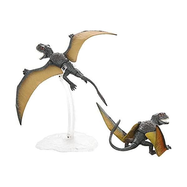 【商品概要】【内容】映画に登場する恐竜がリアルなフィギュアで登場! 恐竜を固定出来る台座が付いています。ディモルフォドンの名前は「二型の歯」を意味し、これはディモルフォドンが口の中に長い前歯と短い奥歯という二つの形の歯を持っている事に由来し...