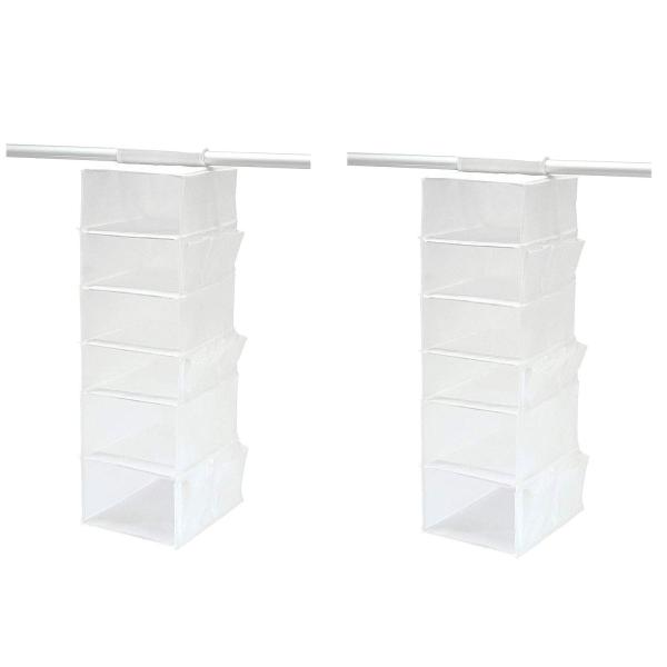 【商品概要】【仕様】▼本体サイズ:約80×23×30cm(取付部分含まず) 　1枚当たり　▼素材・材質:ポリプロピレン、芯板:紙 　▼[収納のめやす]セーター・トレーナーなら6〜12枚 　▼原産国:ベトナム【クローゼットに】吊るして棚置き収...