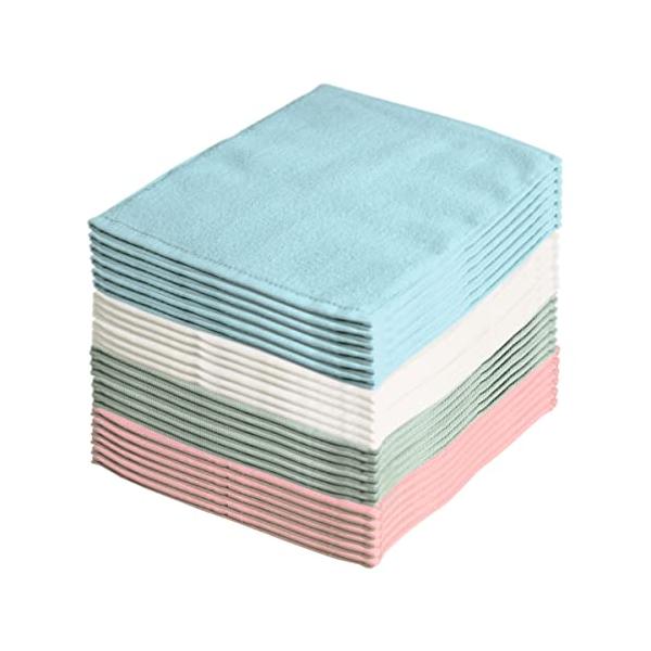 【商品概要】風邪やウイルス対策に！こまめに洗い替えが出来るミニタオルの4色48枚セット。オフィスや飲食の店舗、工場など、多人数が集まる場所での、使い切りのお手拭きにも最適です。無撚糸なのでふわふわの肌触り♪ <br>生地に厚みが...