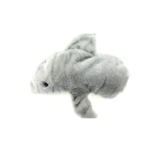 【商品概要】ふわふわ触り心地の良いサメのぬいぐるみ、ハンドパペットです。中はメッシュ素材で蒸れにくくなっています。お子様の人形遊びや読み聞かせ、お話し会などでも◎置いてあるだけで可愛いのでプレゼントなどにもお勧めです。サイズ（約）：幅２０c...