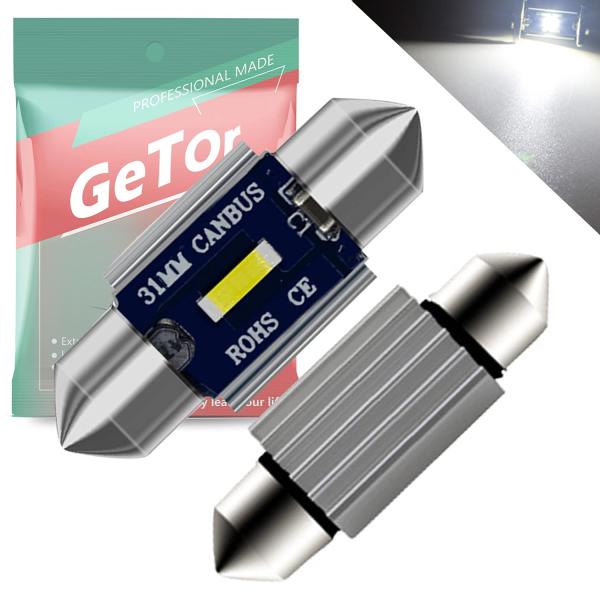 【商品概要】【商品説明】【商品詳細】ブランド：GeTor商品種別：車＆バイク商品名：T10×31mm LED ルームランプ ホワイト キャンセラー内蔵 T10×31mm 1860 CSP LEDルームライト トランク ルーム バルブ マップ...