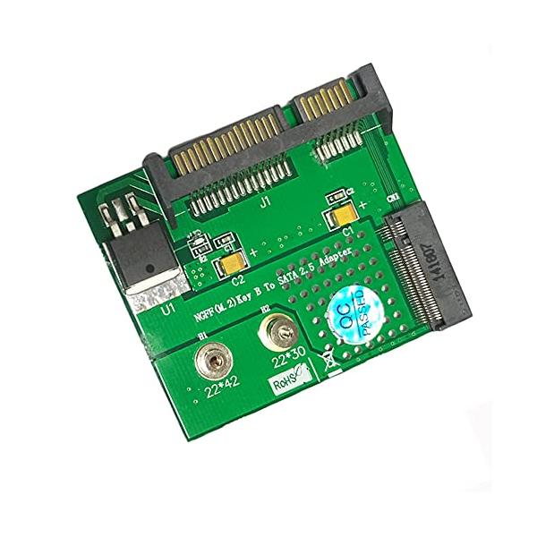 【商品概要】NGFF (M.2) インターフェースソリッドステートドライブ (SSD) に適しています。22*42、22*30サイズのM.2 B-key SSDに適しています。SDDとアダプターカードの非互換性を避けるため、購入前にSSDの...