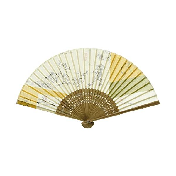 【商品概要】製造：中国約21cm扇面：綿、扇骨：竹コンパクトに折りたためる扇子は持ち運びにも便利で、見た目の優雅さも備えておりファッションアイテムとしても注目されています。浮世絵や美人画、大和絵等、日本の伝統的絵画のデザインは国内外で人気で...