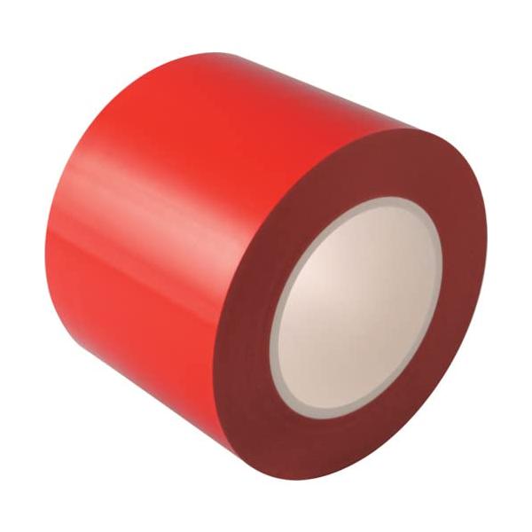 【商品概要】環境に優しいポリオレフィンフィルム仕様です。芯にポリエチレン(PE)を使用しているため発じんしません。クリーンパックではありません。粘着力：12N/10mm・引張強度：50N/10mm屋内用【商品説明】クリーンルーム内の区画表示...