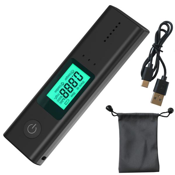 【商品概要】最新モデルの非接触アルコールチェッカーです。高精度日本製MEMSナノガス半導体センサーを採用しており、5秒程の息の吹きかけでアルコール検出可能です。また、収納袋付きで、持運びにも便利です。セット内容：箱・本体・充電用USBケーブ...