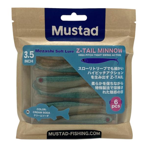 【商品概要】カラー：クリームソーダサイズ：3.5インチ入数(本)：6【商品説明】リトリーブスピードによりアクションが可変するZ形状のテールを有するZテールミノー。小刻みなアクションが自動的に変化する事で、小魚を捕食しているターゲットフィッシ...