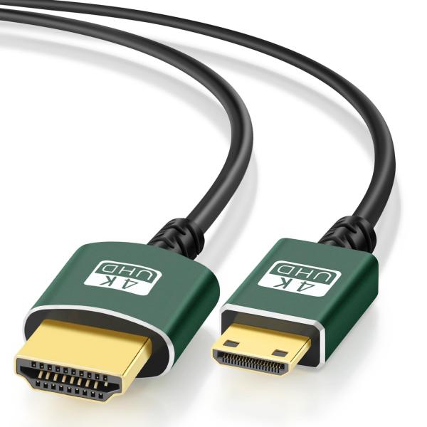 【商品概要】【ご注意下さい】: このMini HDMI - HDMIの長さは1Mです。お使いのデバイスのMini HDMIポートであることを確認してください!!!【幅広い互換性】：このMini-HDMIケーブルはMini-HDMI-HDMI...