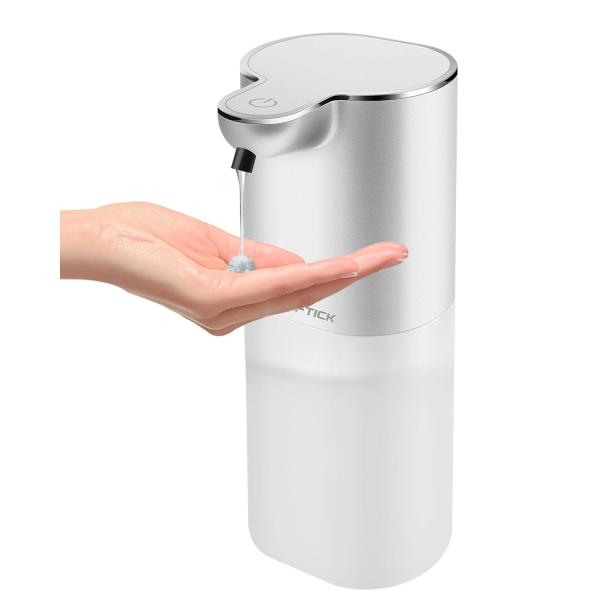 【商品概要】「自動ソープディスペンサー」。赤外線センサ技術を採用し、手をかざすと赤外線センサーが感知して適量のソープが自動的に出てきます。操作簡単、使用便利。汚れた手で直接ポンプに触る必要がないため、衛生的で、周りが汚れにくいです。非接触式...