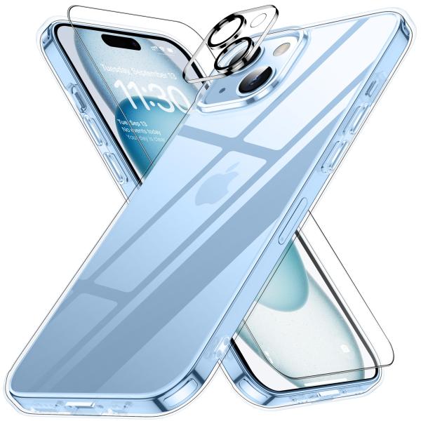 【商品概要】【対応機種】iPhone15用（二眼レフ・6.1インチ）★カメラフィルム1枚付き★ガラスフィルム1枚付き★★★品質保証付き：ご購入前、利用中に何かございましたら、いつでもお気軽にお問い合わせてください。24時間・365日迅速に対...