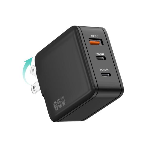 【商品概要】【新時代の多機能デザインで、充電の心配ゼロ】革新的なデザインの充電器は、2つのType-Cポートと1つのUSB-Aポートを搭載し、様々なデバイスの充電ニーズに完璧に対応【折り畳み可能な差込プラグ、軽量携帯に最適】携帯性を向上させ...