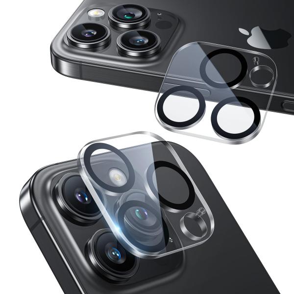 【商品概要】「対応機種」iPhone 16 Pro/iPhone 16 Pro Max 用（三眼レフ） ご注意：カメラレンズの周囲まで覆うタイプのケースにはお使いいただけません。「9H硬度・傷付きにくい」9H硬度ガラスを採用し、ハードコーテ...