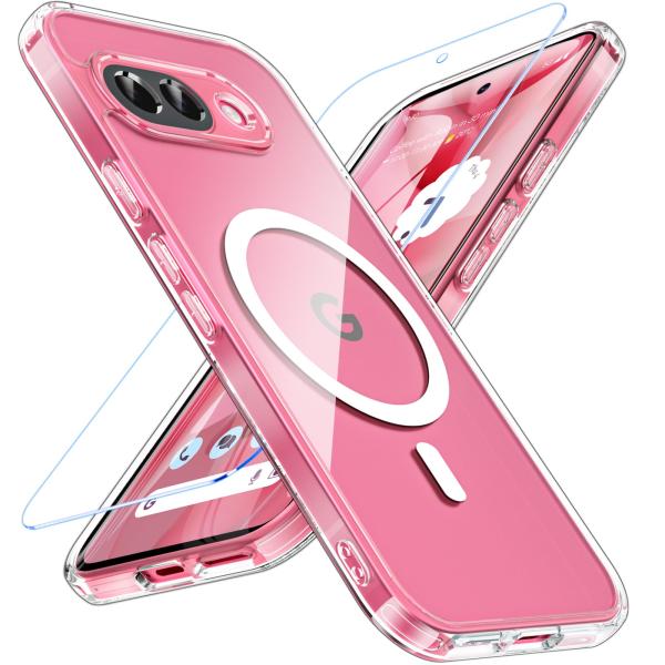 【商品概要】【対応機種＆パッケージの内容】Google Pixel 9a 専用6.3インチ対応ケースです。ガラスフィルム付き、MagSafe対応、ストラップホール付き、耐衝撃性、黄ばみ防止のスマホケース、便利で美しく、誰でもどんなシーンにも...