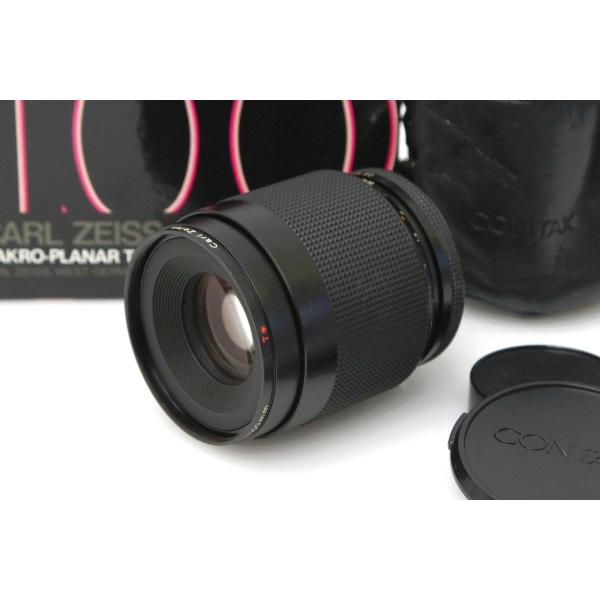 ■商品名Carl Zeiss Makro-Planar T*100mm F2.8■状態お買い得品(レンズ内小カビ・ヘリコイドにムラあり)■シリアル7072383■付属品フロントキャップリアキャップソフトポーチ元箱説明書■動作絞りリング：良好...