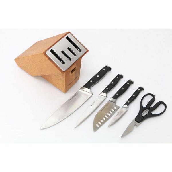 ■商品名Calphalon Classic セルフシャーピング・ナイフブロック6点セット■状態並品■詳細・シェフナイフ・筋引き包丁・三徳包丁・ペティナイフ・料理ばさみ・ナイフブロック・画像にあるものが全てです。■外観・簡易出品の為、寸法は測...