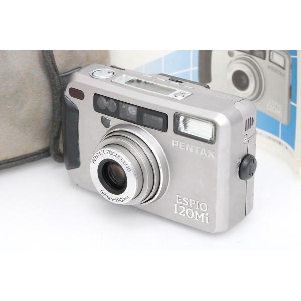 ■商品名ペンタックス ESPIO 120Mi シルバー■状態お買い得品メーカー修理対応終了品。使用感強いため[外観]全体的に使用に伴うスレや傷があります。[光学]ファインダー内にカビ・くもりの発生を確認いたしました。[動作]基本動作に異常は...