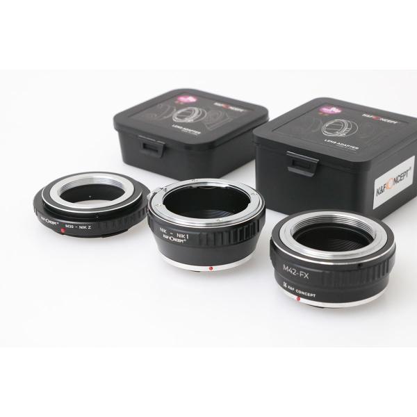 ■商品名K&amp;F マウントアダプター 3種セット M42→FX/M39→NZ/NF→N1■状態並品■付属品ケースｘ2■外観・内部鏡胴：問題なしマウント部：問題なし■コメント・中古品のため、表面のわずかな擦れや機器内部の微量なホコリなど...