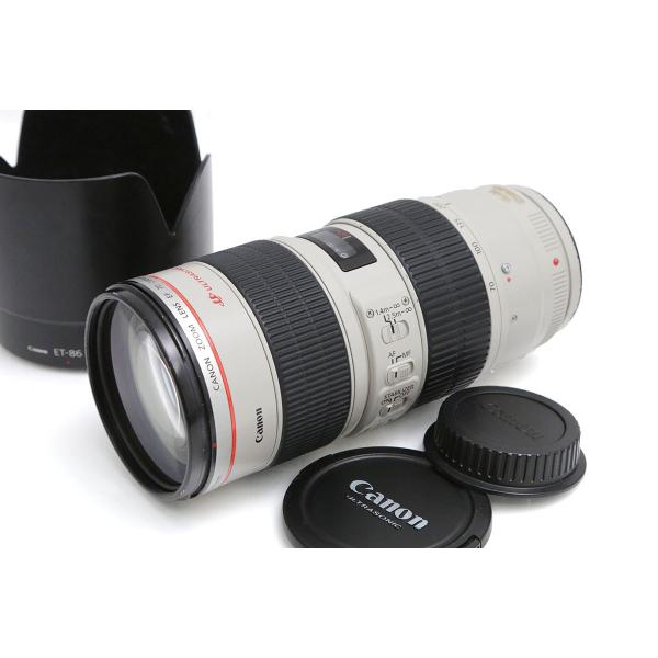 ■商品名キヤノン EF70-200mm F2.8L IS USM■状態お買い得品IS動作不具合のため合焦時ガタつき発生あり前側縁部にアタリ変形あり、前キャップきちんと嵌らないレンズ中玉内周辺部にカビの発生あり[外観]全体的に使用に伴うスレや...