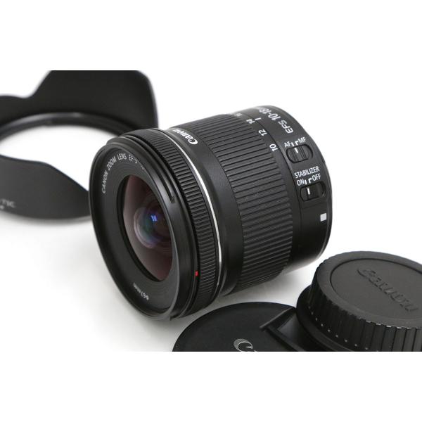 ■商品名キヤノン EF-S10-18mm F4.5-5.6 IS STM■状態美品[外観]わずかなスレや小傷はありますが、中古品としてきれいな状態です。[光学]わずかな微細チリのみでくもりやカビなど無くきれいな状態です。[動作]基本動作に異...