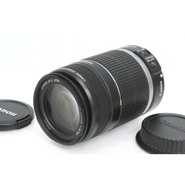 ■商品名キヤノン EF-S55-250mm F4-5.6 IS■状態良品[外観]概ねきれいな状態ですが、一部スレや傷があります。[光学]チリの混入はありますがくもりやカビなどは無く実用的な状態です。[動作]基本動作に異常は無く動作良好です。...